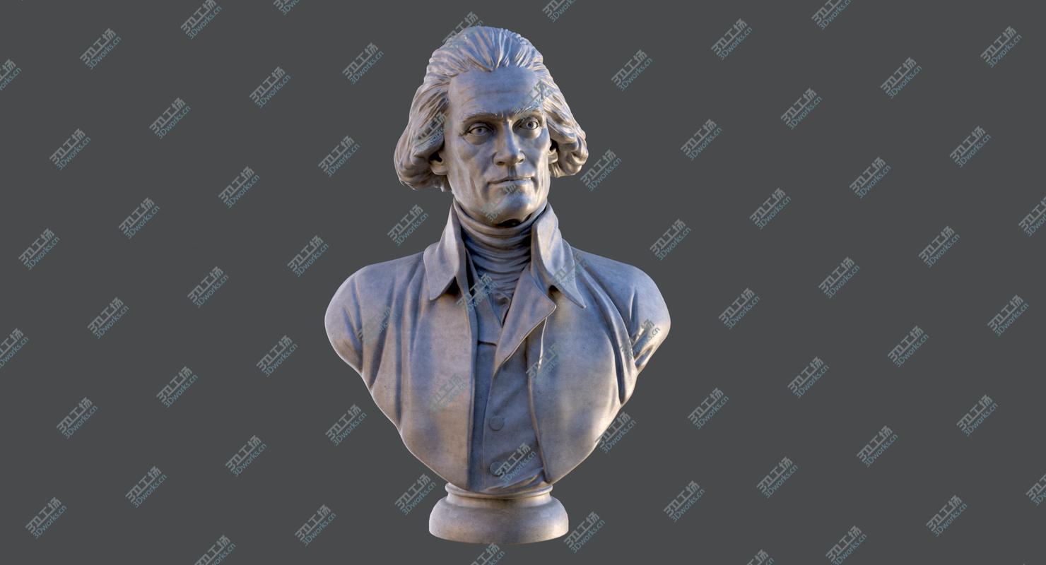 Thomas Jefferson Bust 3D model-3D打印模型下载-3D工场 3Dworks.cn